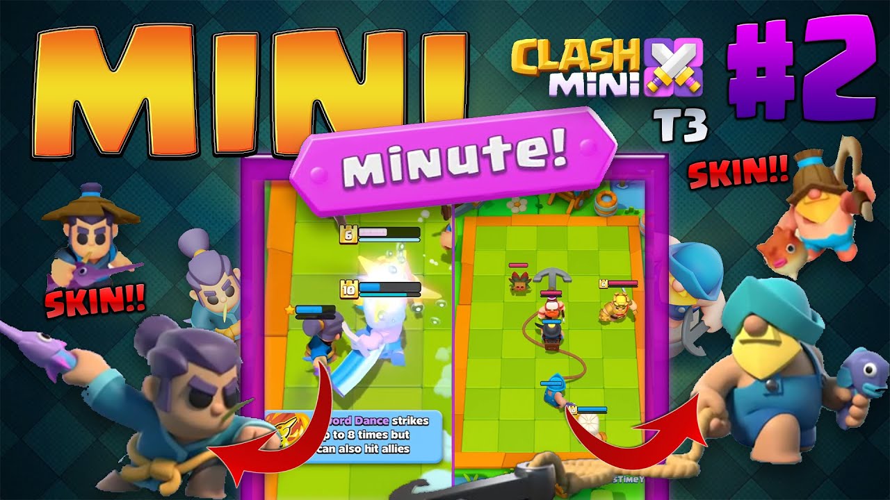 Mini PESCADOR🎣 y PEZ ESPADA 🐟(HABILIDADES Y SKINS) de CLASH MINI / MINI ...