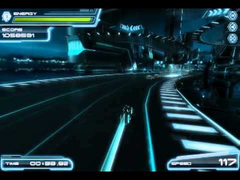 TRON Legacy Lightcycle game Clu's Highway 1 - YouTube