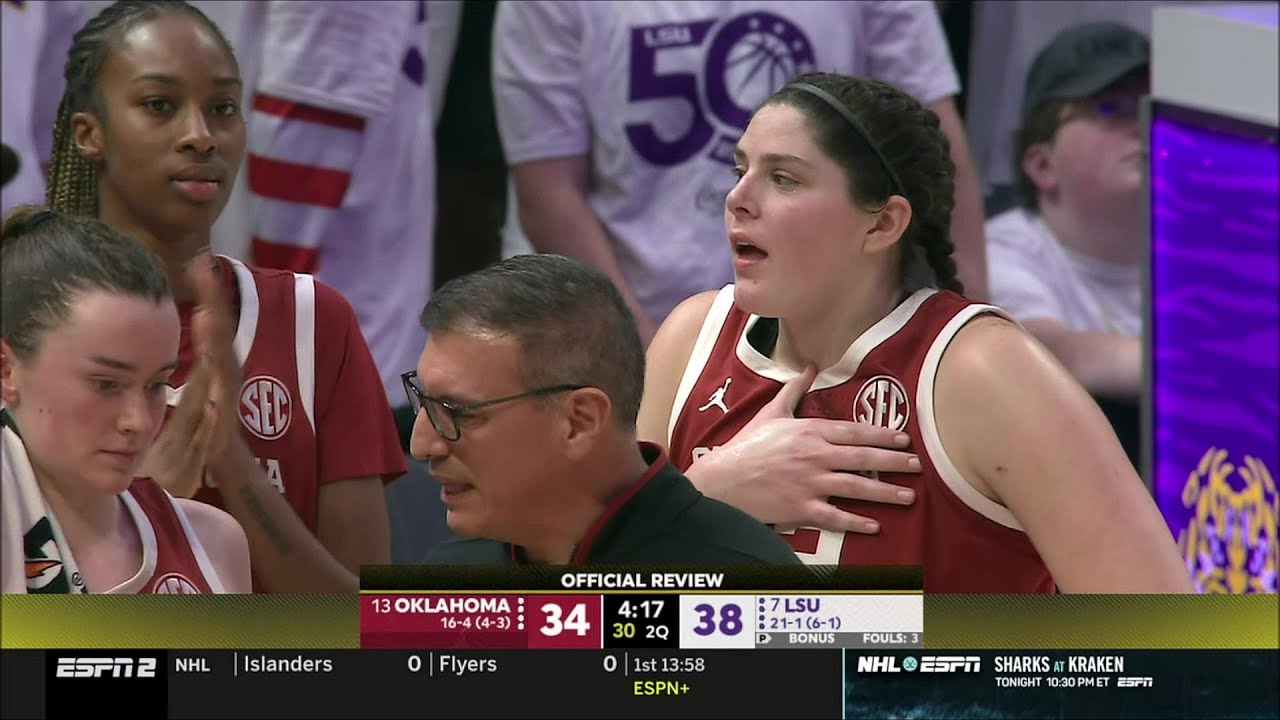 🫢 INTENTIONAL Foul, ELBOW To THROAT | LSU Tigers vs Oklahoma Sooners ...