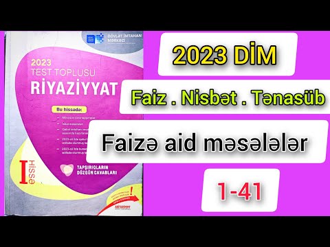 🔥Faizə aid məsələlər . Faiz , nisbət tənasüb (1-41) dim riyaziyyat toplu 2023 #riyaziyyat #dim