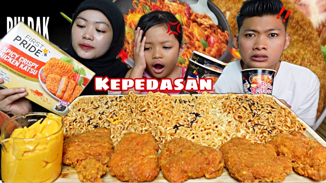 KEPEDASAN ️SAMYANG BULDAK HOT CHICKEN with SPICY CHICKEN KATSU 😋‼️ ...