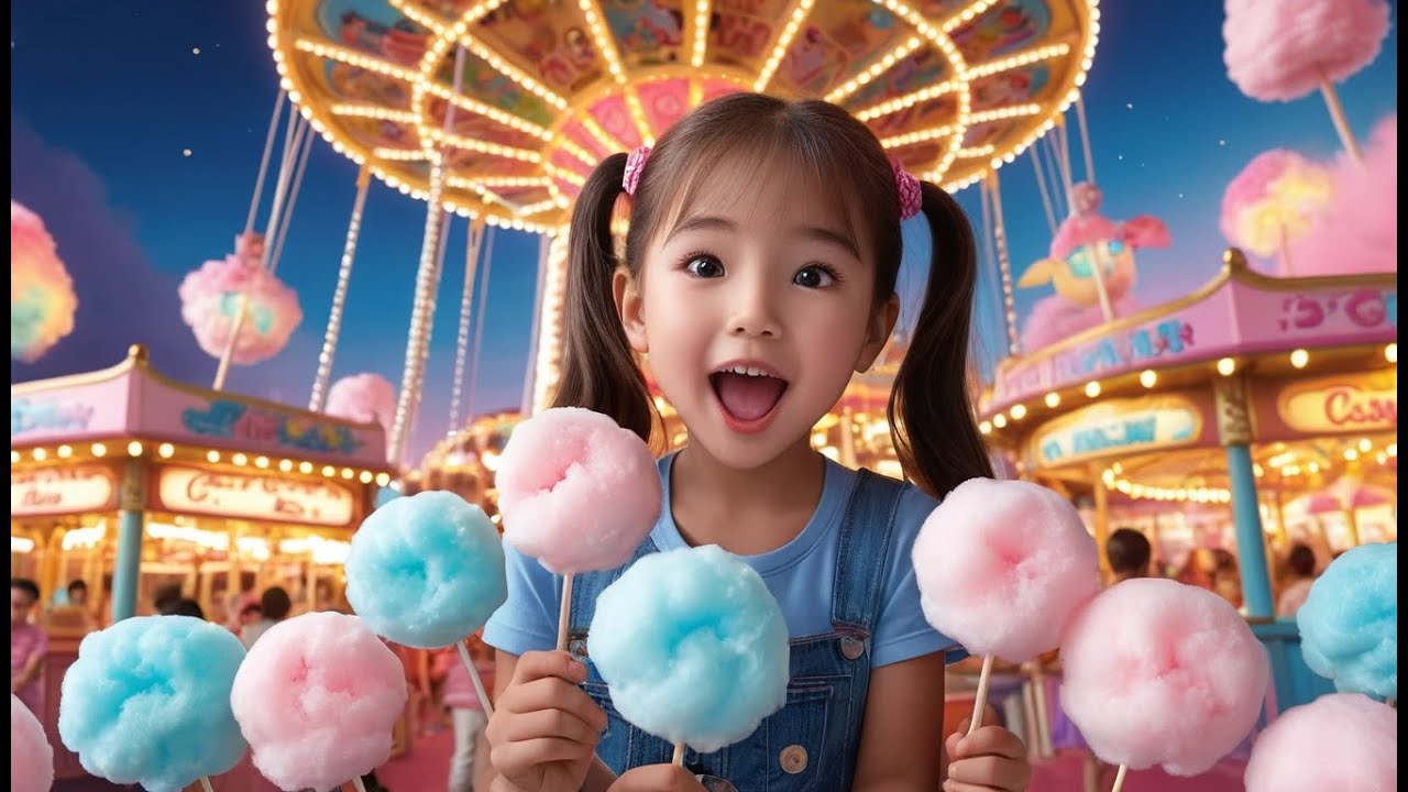 Cotton Candy, Cotton Candy, Sweet and Light | Fun Nursery Rhyme for ...