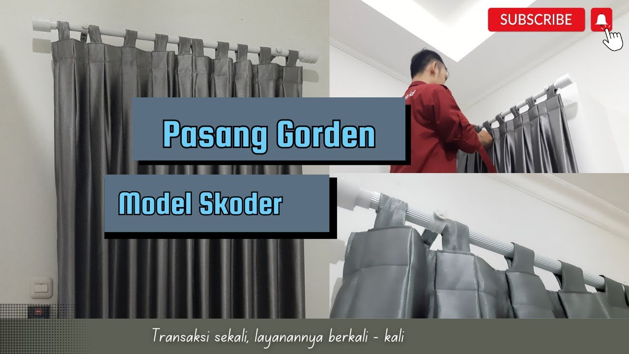 Pemasangan Gorden Model Skoder Tali Bahan | Ciracas | PesanGorden.id ...