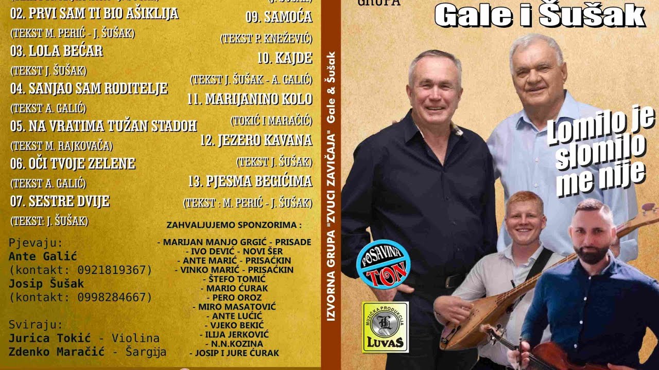 Uskoro novi album "Zvuci Zavičaja" - Gale i Šušak - 2024. (official ...