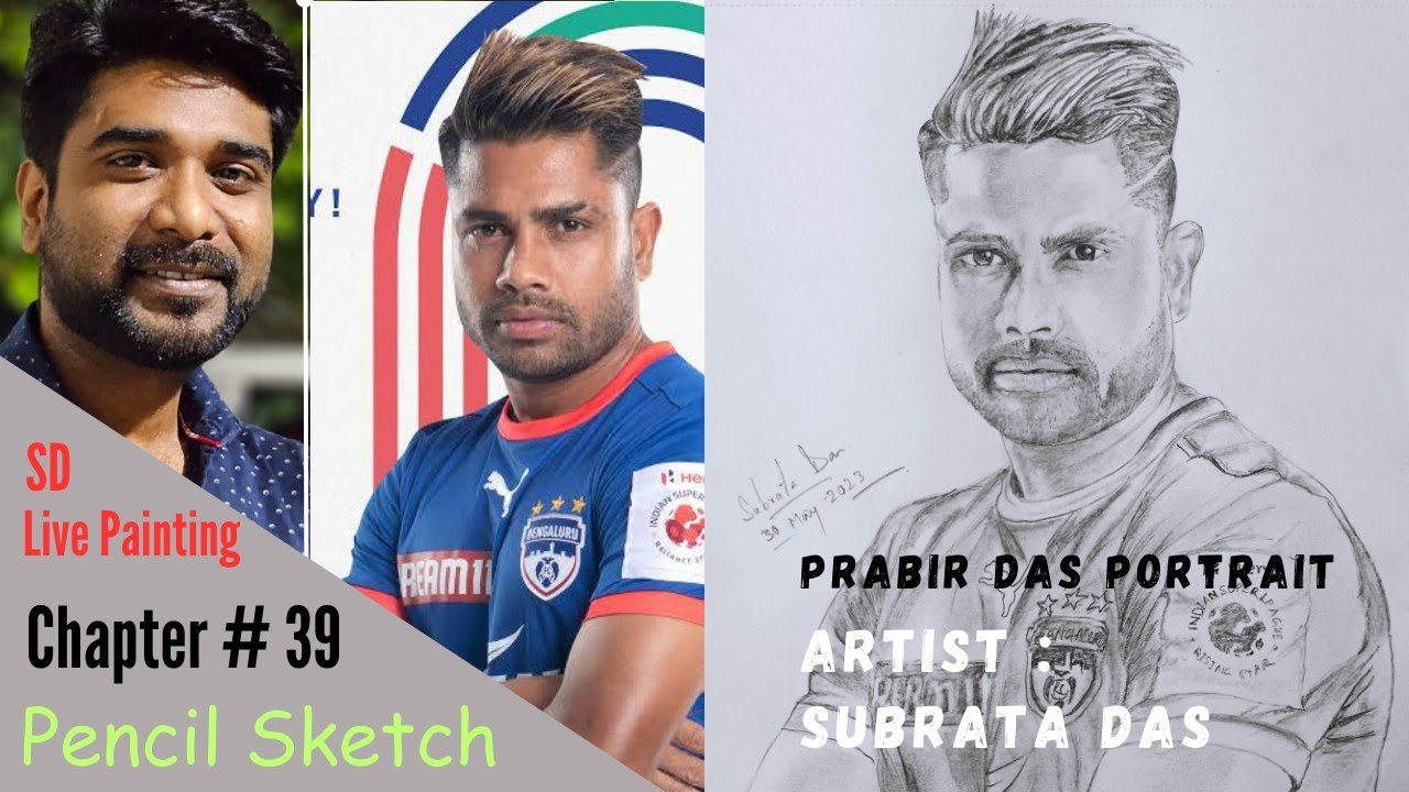 Prabir Das Portrait Drawing step by step | SD Live Painting | Pencil ...