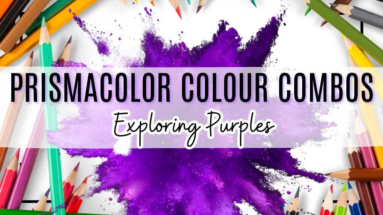 Prismacolor Colour Combinations: Exploring Purples #adultcoloring - YouTube