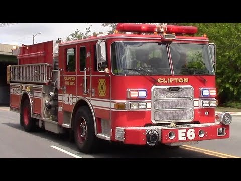 Clifton Fire Department Engine 6 Responding 5-14-17 - YouTube
