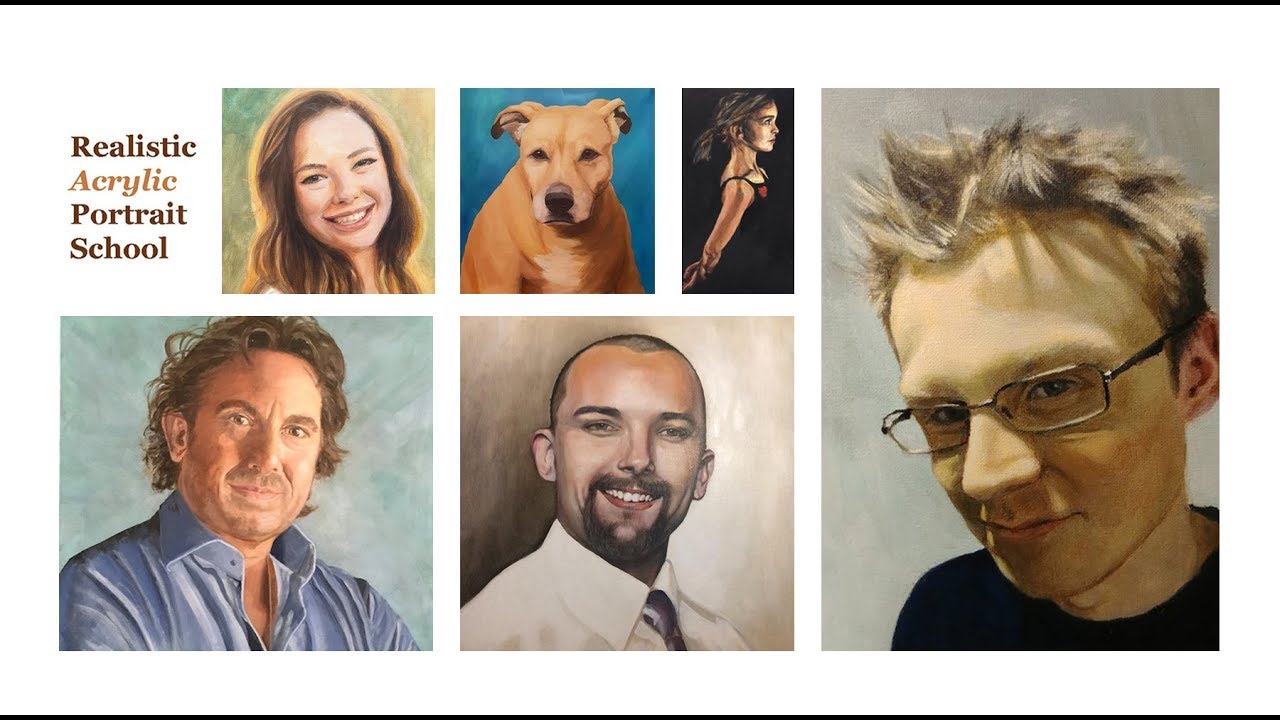 Reviewing This Week's Realistic Acrylic Portrait Contest Winners - YouTube