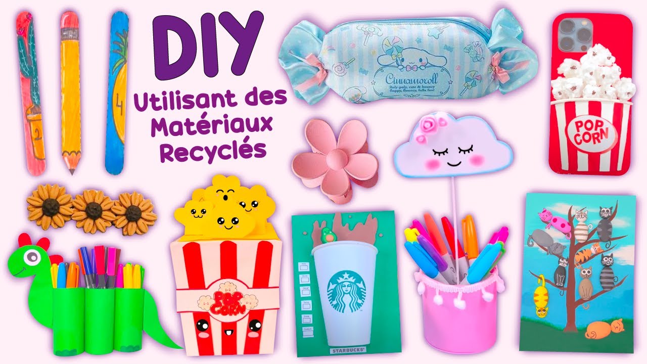10 DIY - BRICOLAGE UTILISANT DES MATERIAUX RECYCLES - FACILES ET BON ...