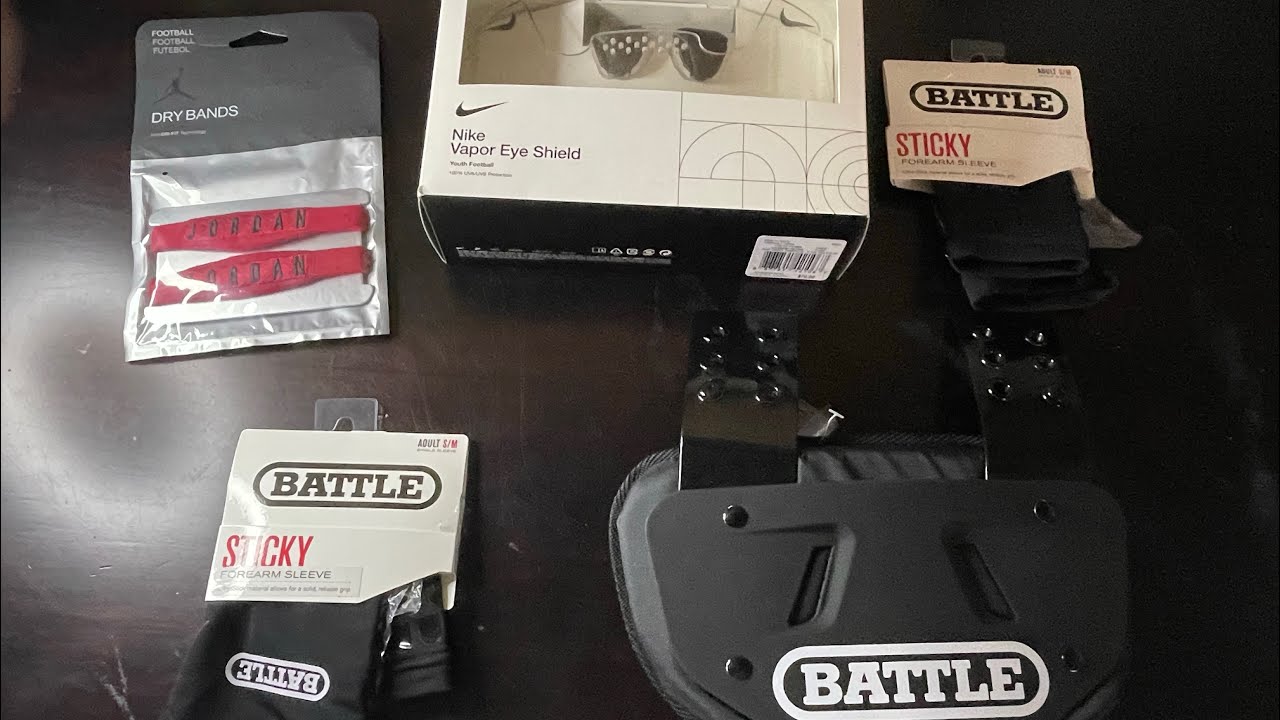 New Football Unboxing. 2022 New Nike Visor, Battle Arm sleeves, Battle ...