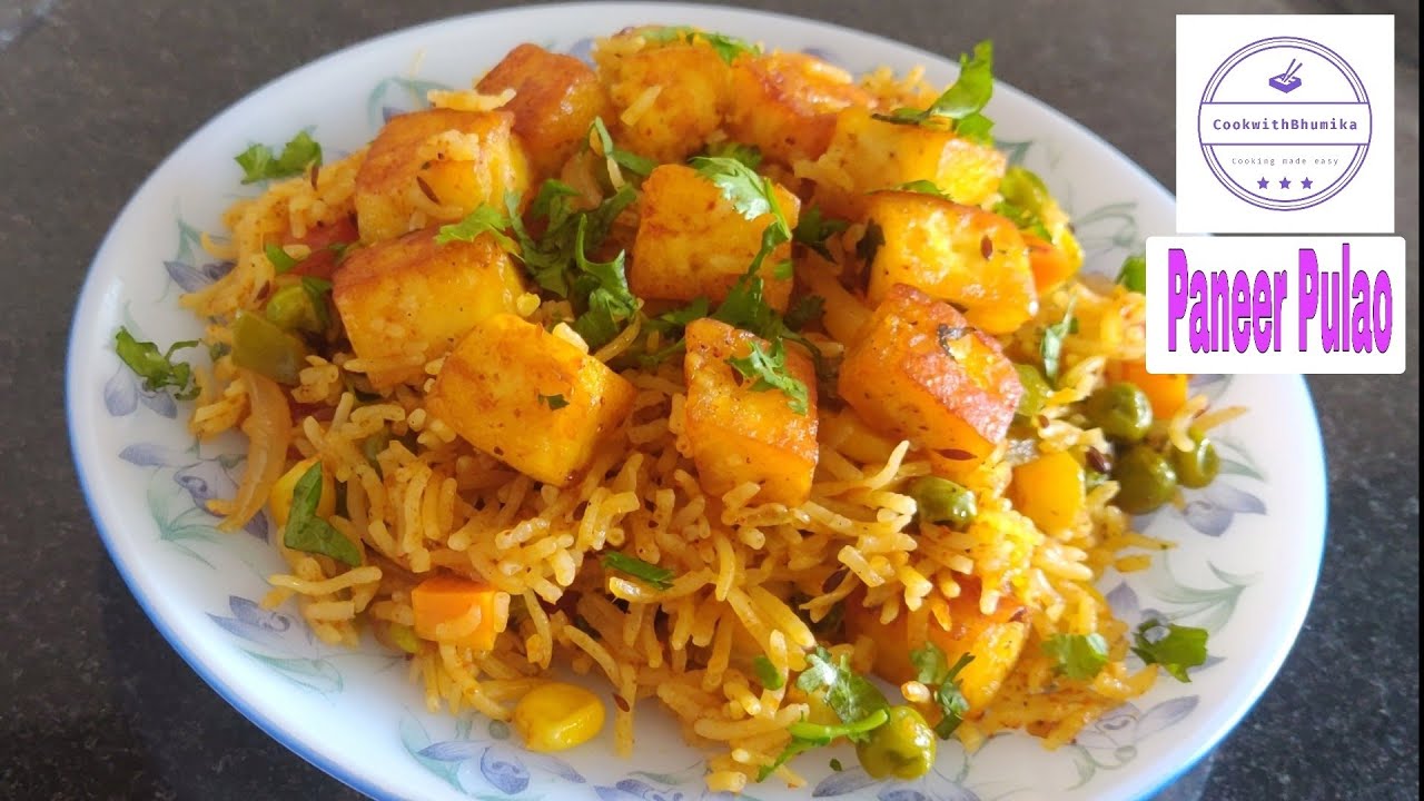 Paneer Pulao Recipe in one pot । पनीर पुलाव रेसिपी । - YouTube