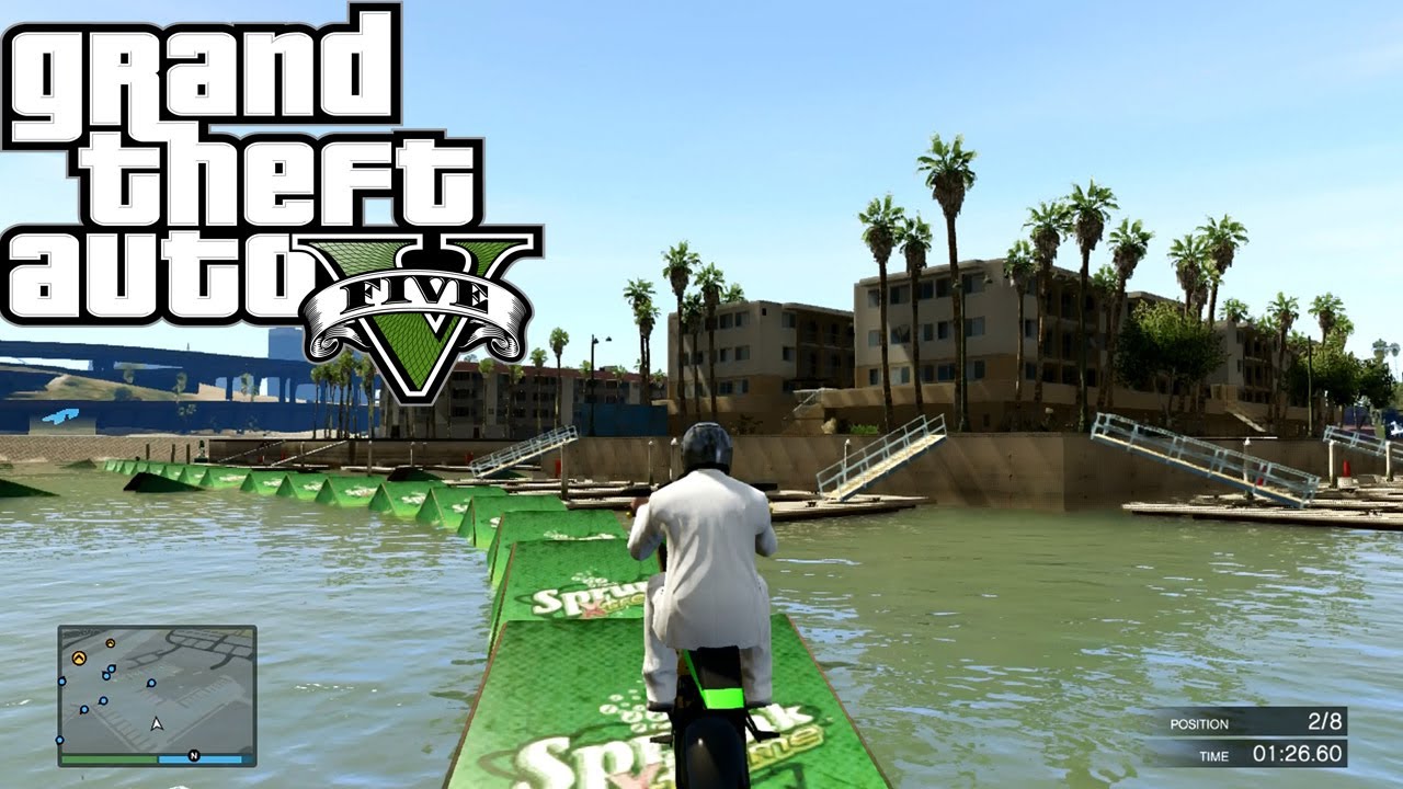 GTA 5 ONLINE Snake Run ( Fun Custom Race ) GTA V MULTIPLAYER - YouTube