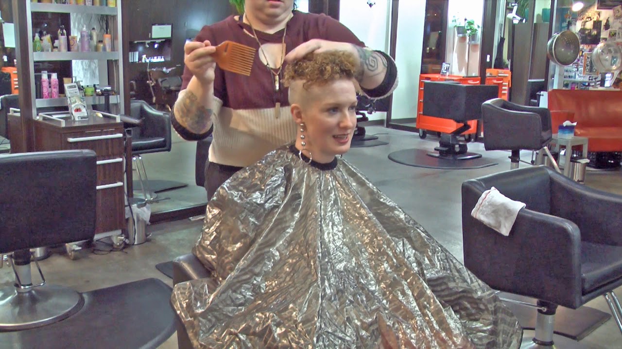 Part 5 Kat's resulting hair style from the tiny curly perm - YouTube