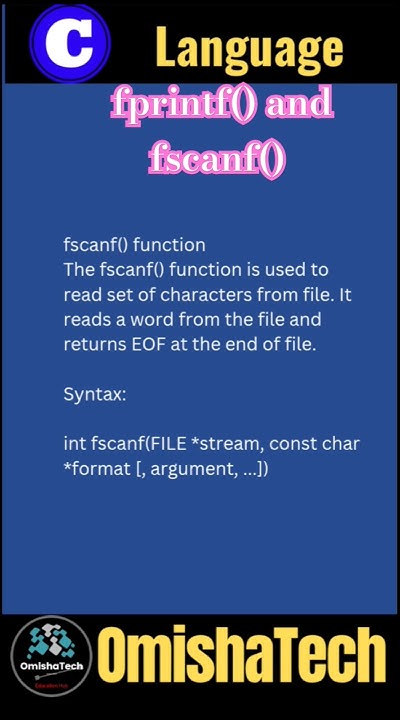 C Fprintf And Fscanf In C Programmingcodingstrings Cprogramming