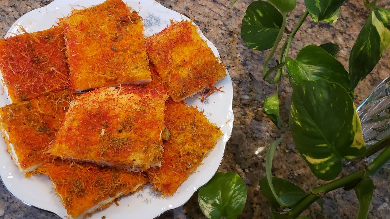 Kunafa (Middle Eastern) | Kunafa simple and easy recipe ‎‎ , kunāfah ...