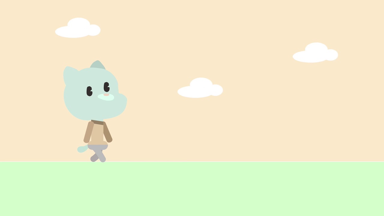 gumball walking animation - YouTube