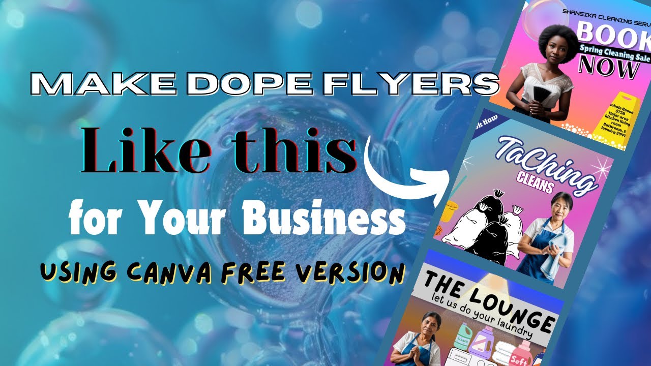 How to make a DOPE flyers like this ⬆️ for your Business by using Free ...