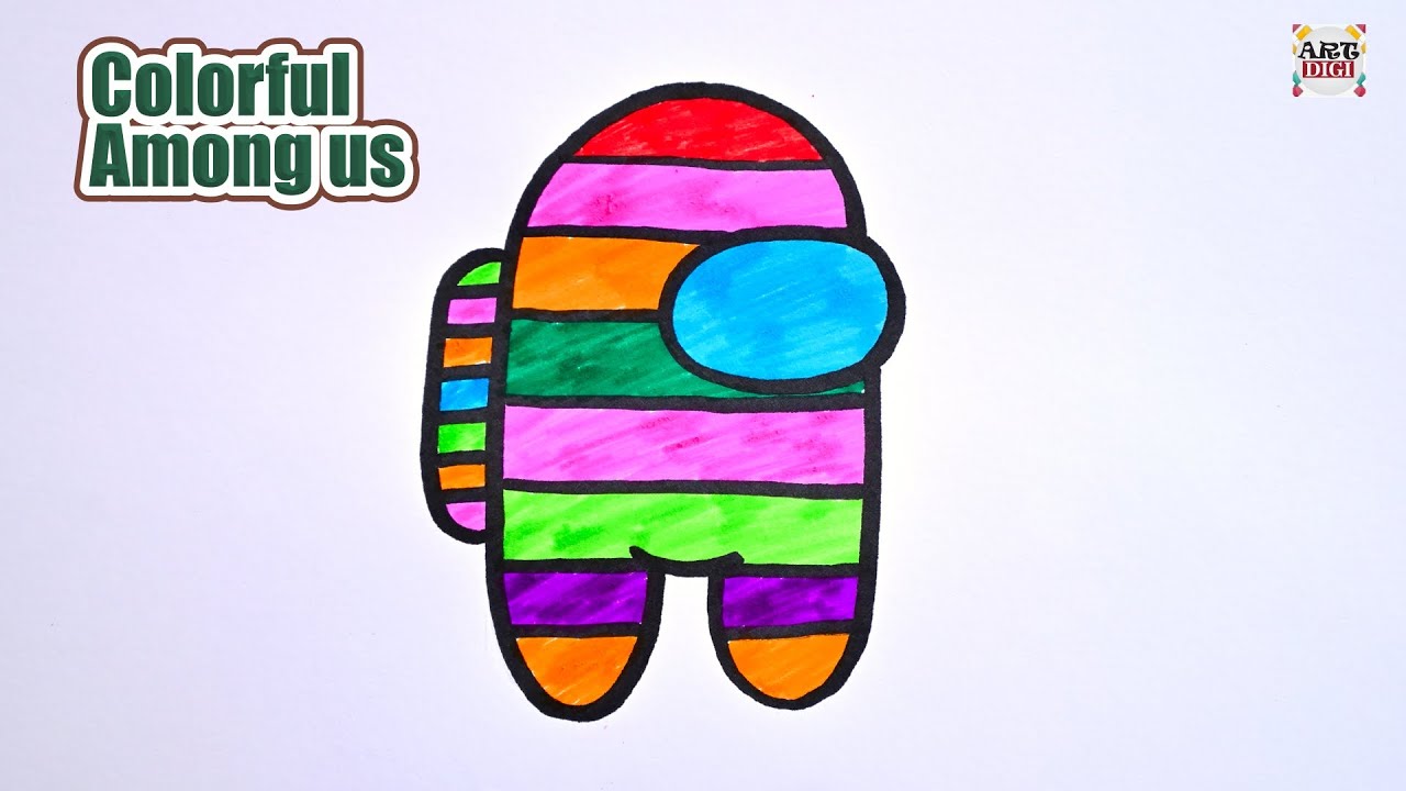 How to Draw Colorful Among us | Easy drawing ideas - YouTube