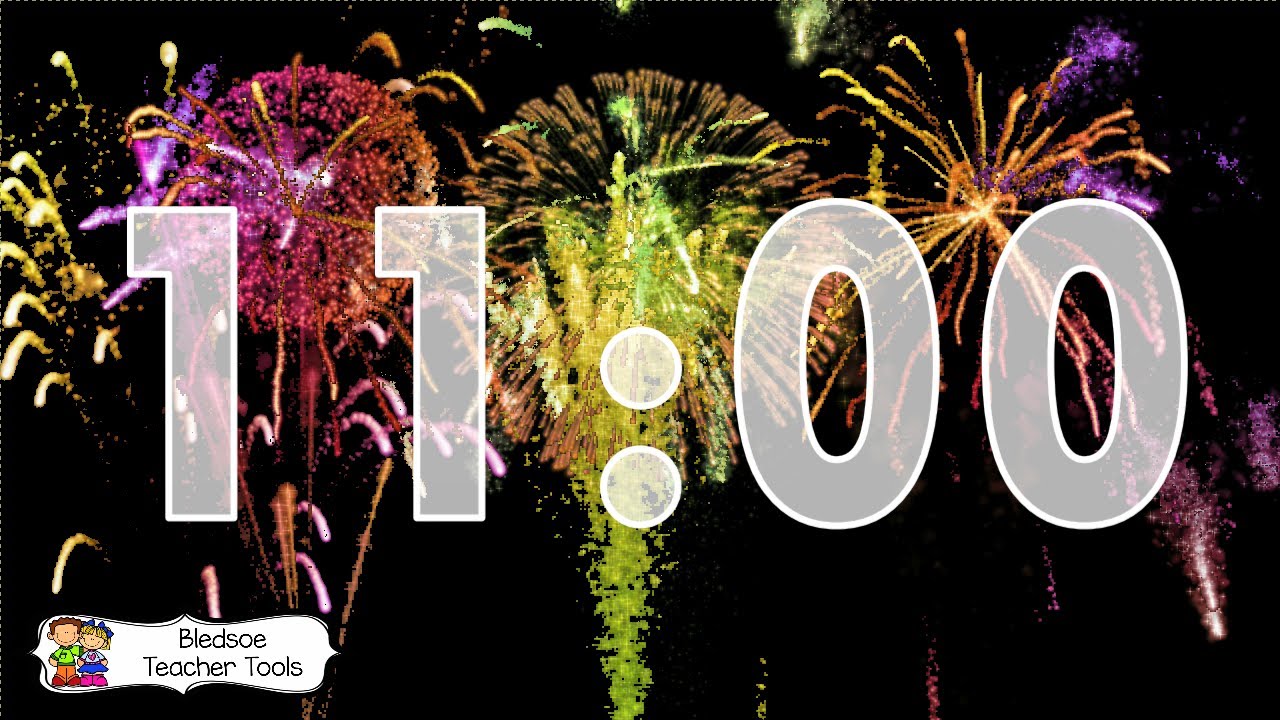 11 Minute Fireworks Countdown Timer with Background Music and Alarm ...