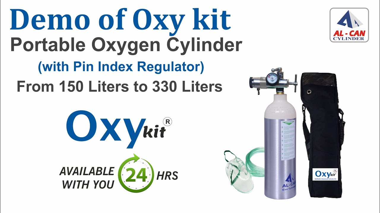 Demo of Portable Oxygen Cylinder with Pin Index Regulator - YouTube