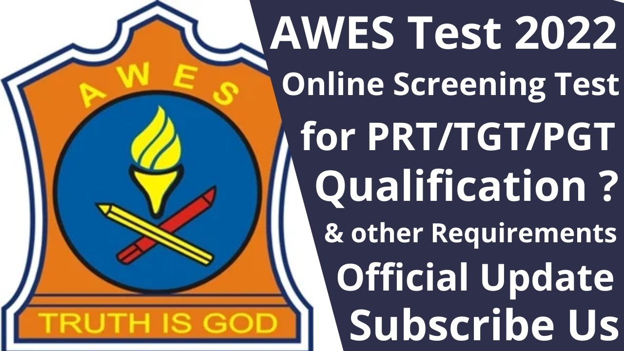 AWES (ARMY WELFARE EDUCATION SOCIETY) ONLINE SCREENING TEST 2022 ...