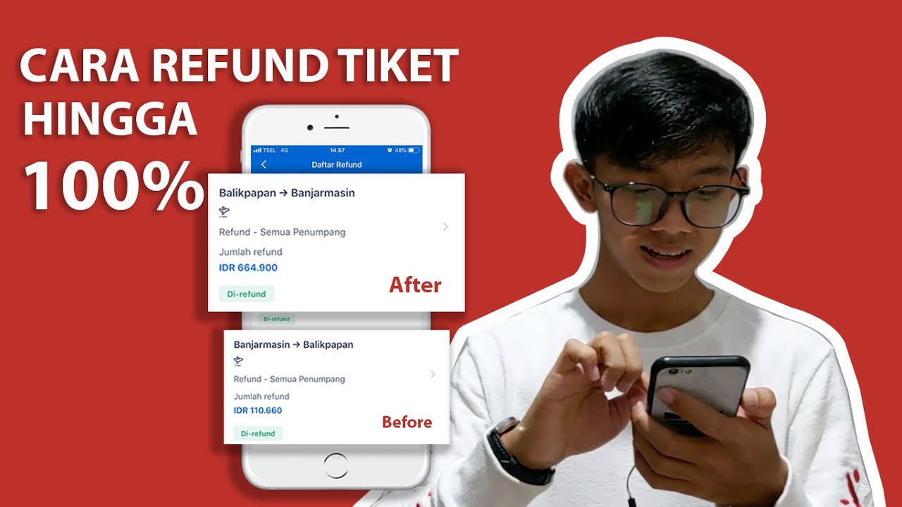 CARA REFUND TIKET HINGGA 100% - YouTube