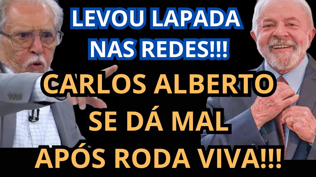 TOMA! CARLOS ALBERTO LEVA LAPADA NA WEB APÓS ATAQUE VIL A LULA! - YouTube