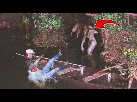 Man's Camera Captured A Strange Creature Crawling Out Of The River