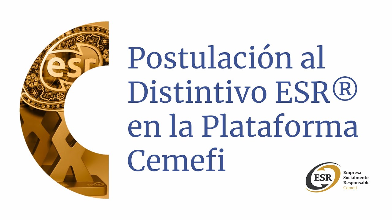 Postulación al Distintivo ESR® en la Plataforma Cemefi - YouTube