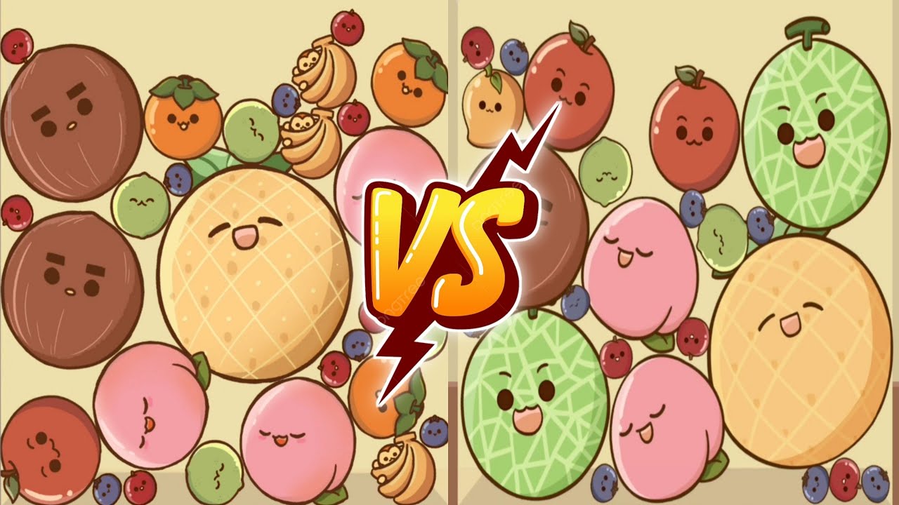 QS Monkey Land vs Fruit Fusion Fun (WATERMELON GAME) Fruit Merge Suika ...