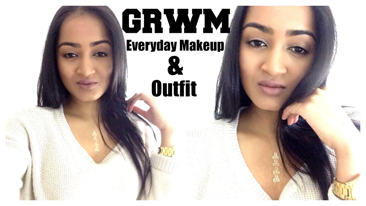 GRWM | Natural Everyday Makeup Routine&Outfit - YouTube