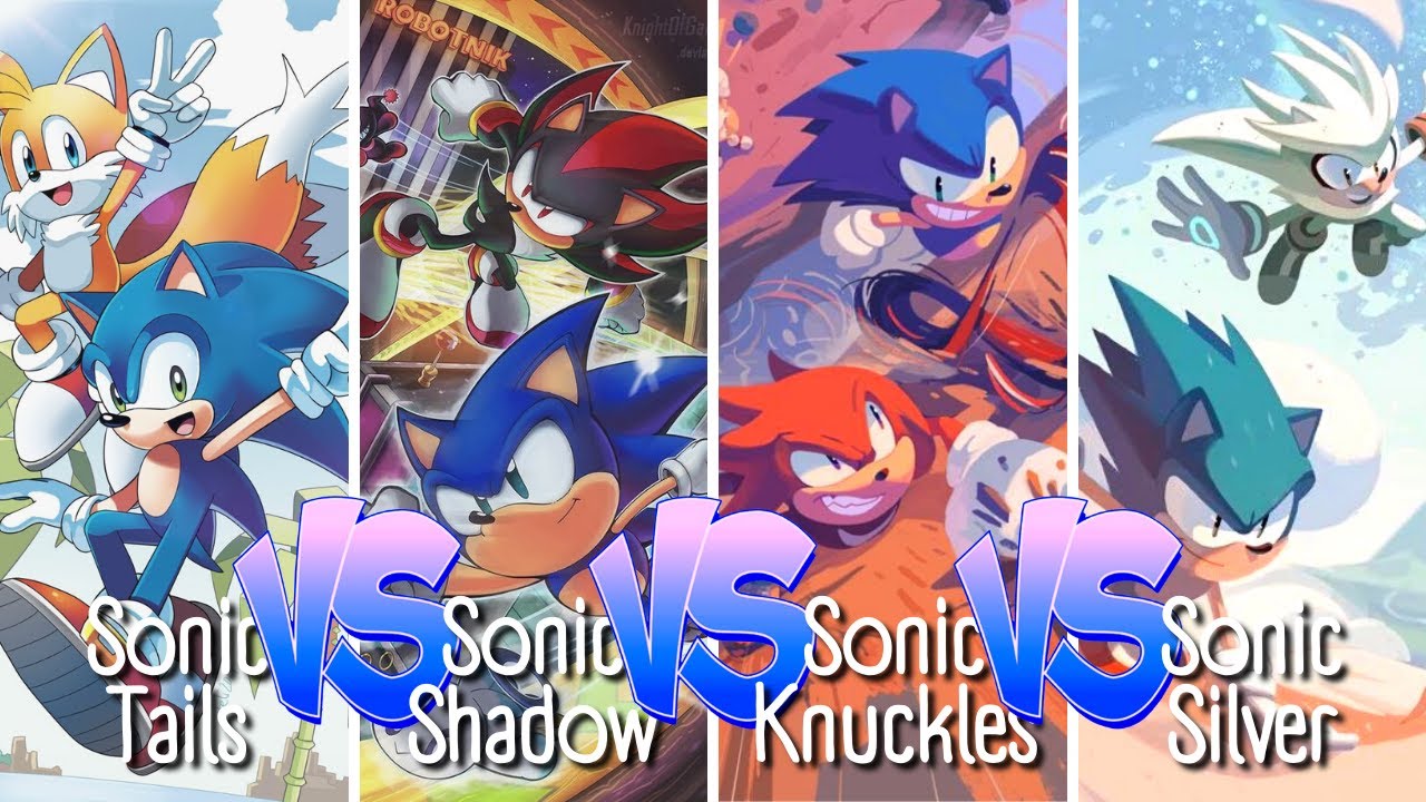 Sonic Tails vs Sonic Shadow vs Sonic Knuckles vs Sonic Silver Sonic ...