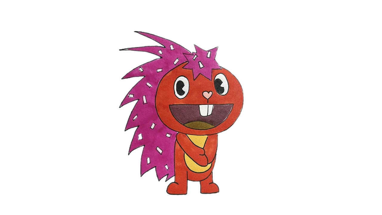 How to Draw Nervous and Easily Frightened Red Porcupine Flaky – Fun ...