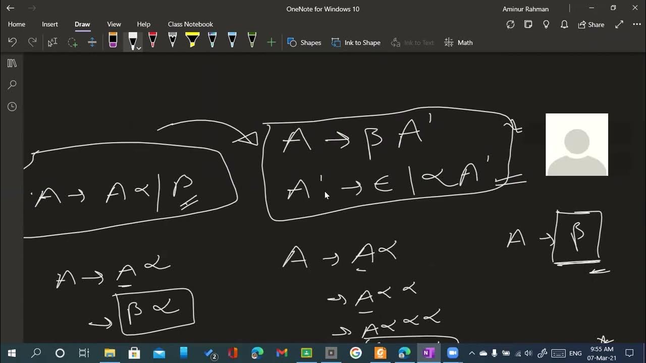 Lecture 22: Left Recursion, Left Factoring, FIRST FOLLOW - YouTube