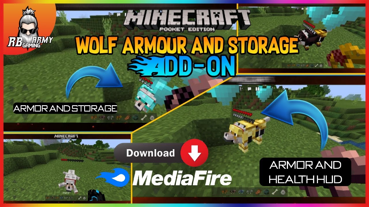 How To Download Wolf Armour And Storage Add-on For Minecraft Pocket ...