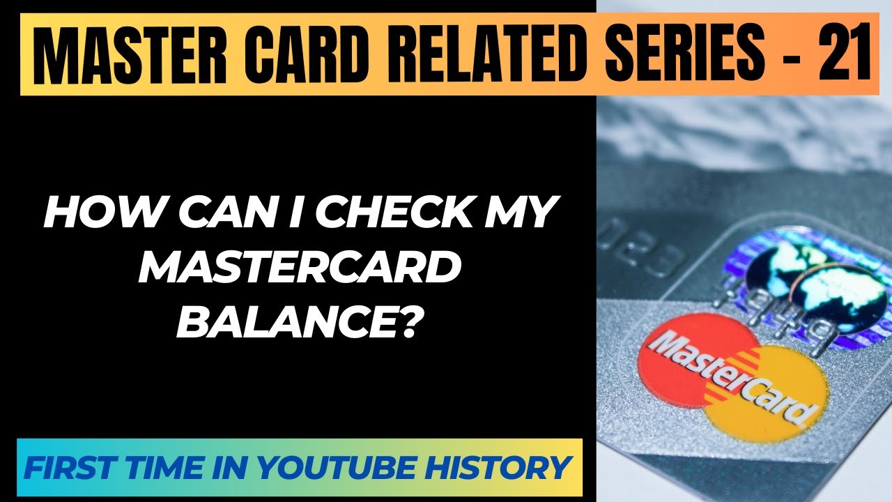 How can I check my Mastercard balance? - YouTube