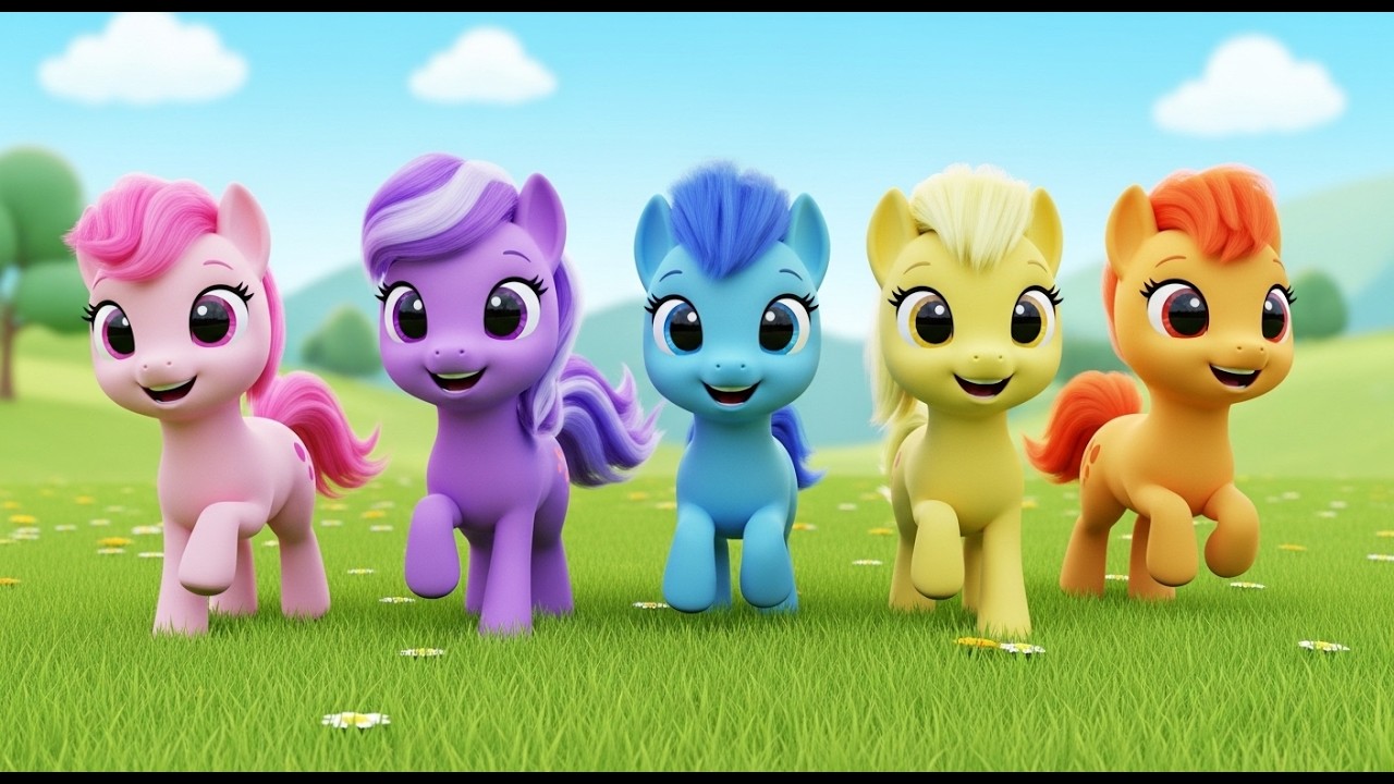 Five Little Pony Friends Trot Trot Trot | Galloping Adventure ...