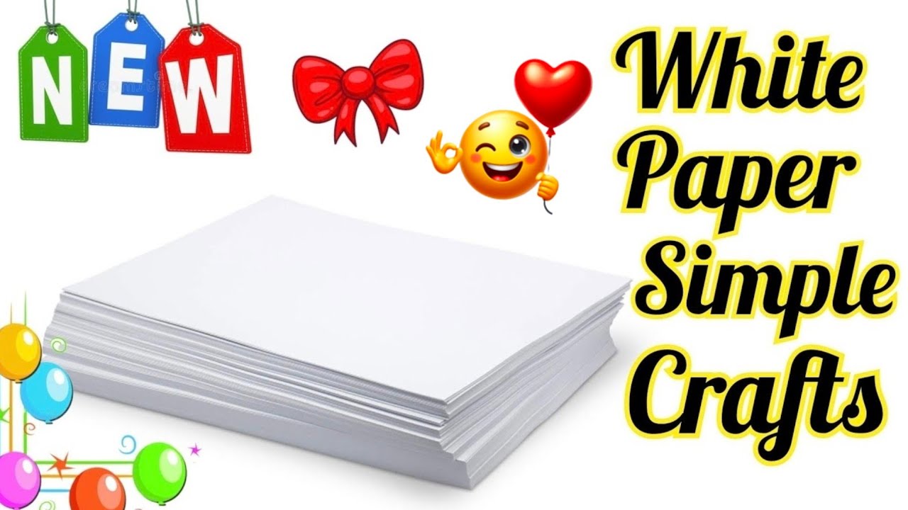 beautiful white paper craft /back to school crafts easy crafts/paper crafts/without glue paper ...