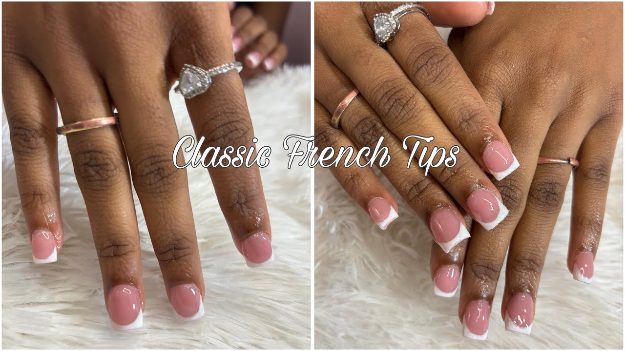 Watch Me Do These Classic White French Tips - YouTube