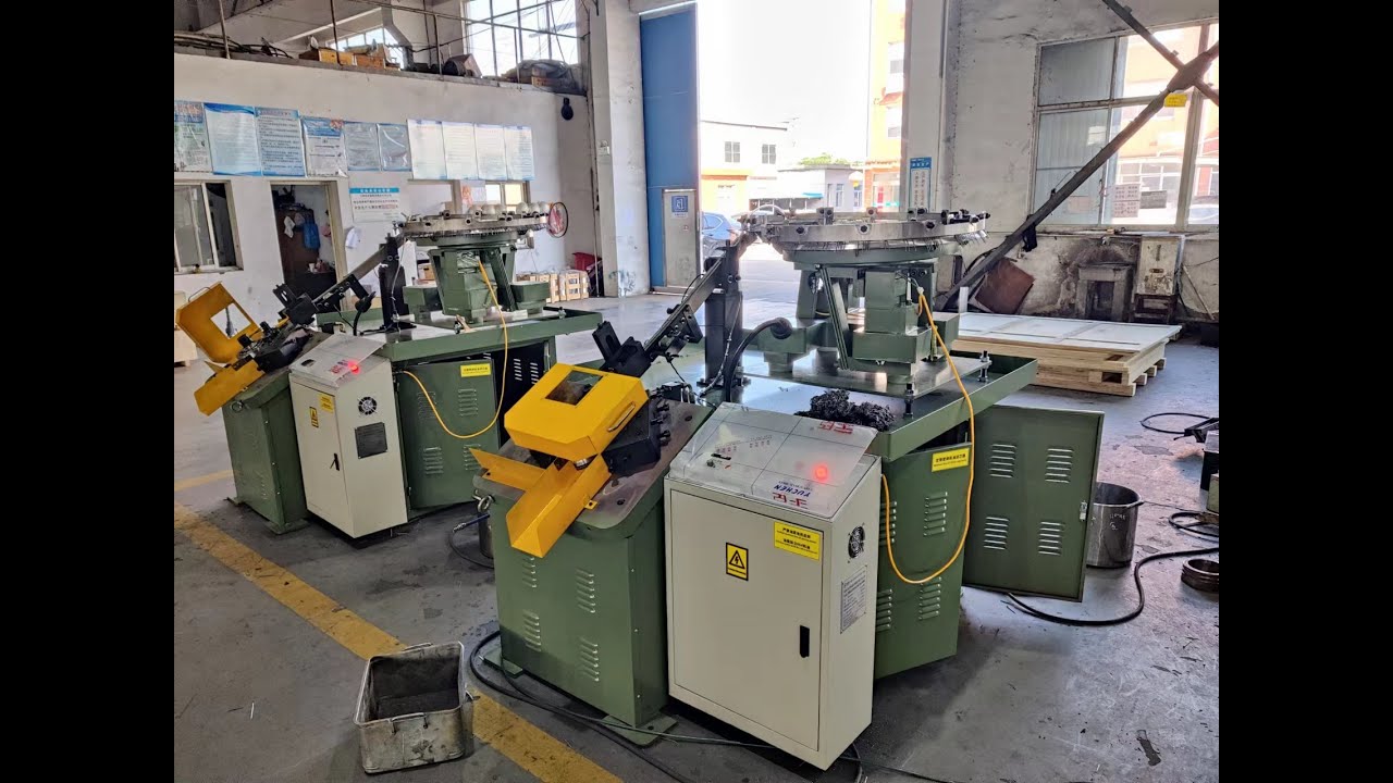 High speed nail thread rolling machine with protection cover - YouTube