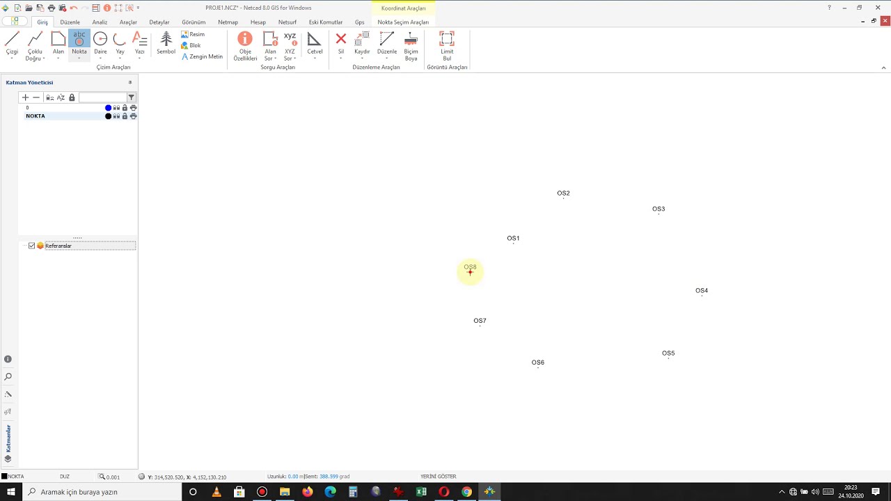 1- NETCAD 8 NOKTA ATMA İŞLEMLERİ - YouTube