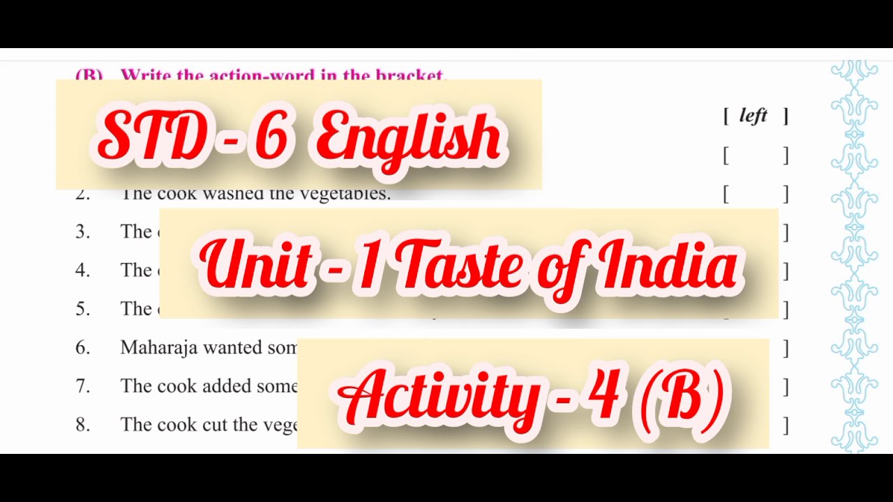 STD 6 || English || SEM 2 || Unit 1 || Activity - 4 (B) - YouTube