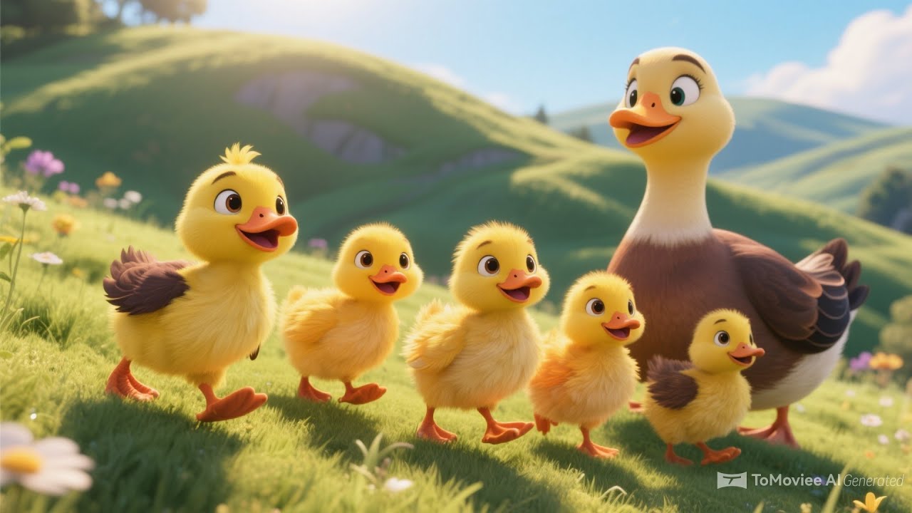 Five Little Ducks – Pixar Style 3D Animated Nursery Rhyme | Cute Baby ...