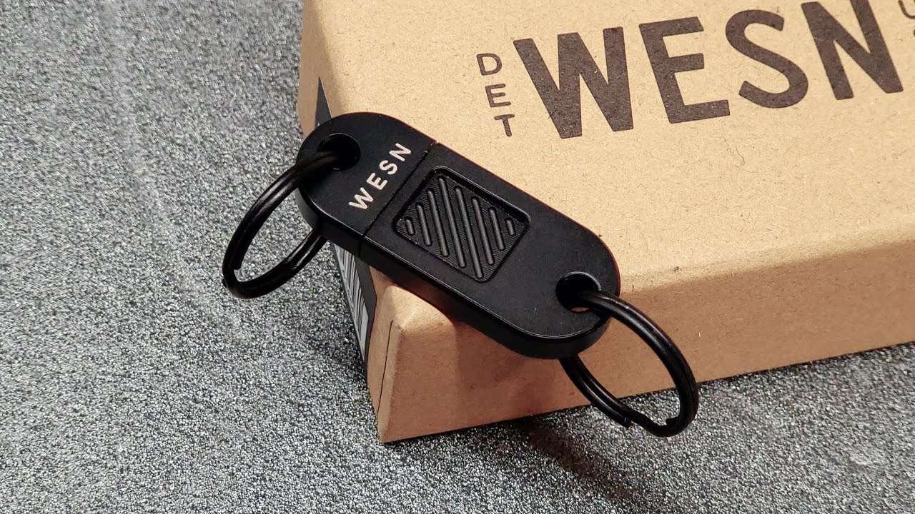 WESN QR Quick Release Keychain Titanium Black unboxing - YouTube