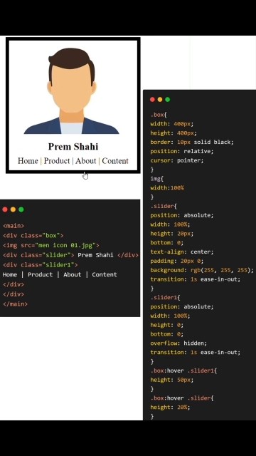 Nav bar on profile picture #css #webdesign - YouTube