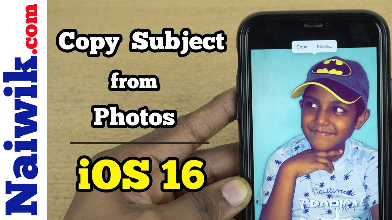 #3 [ iOS 16 ] Copy only Subject from photos without Background in ...