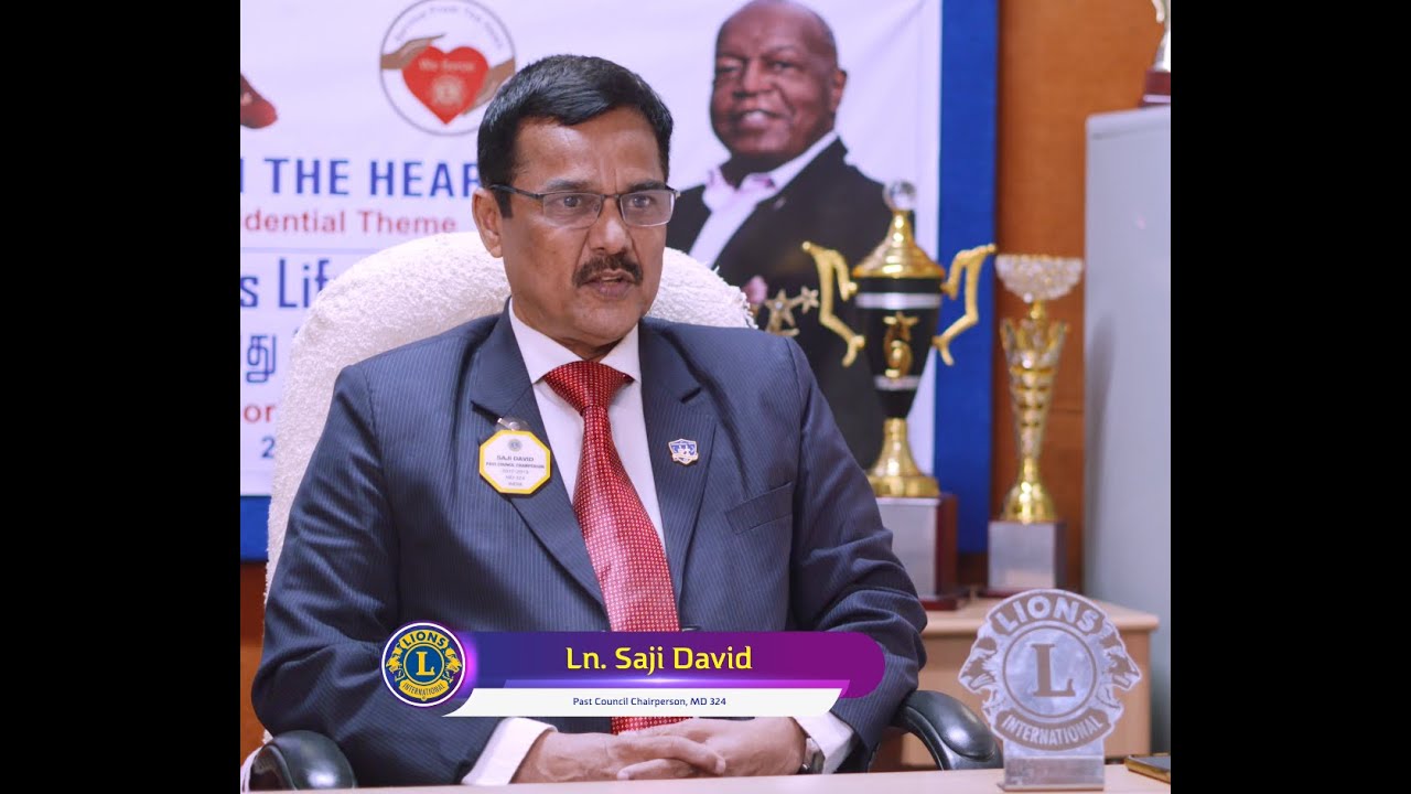 Lion Saji David - PAST COUNCIL CHAIRPERSON - MD 324 - INTERVIEW - YouTube