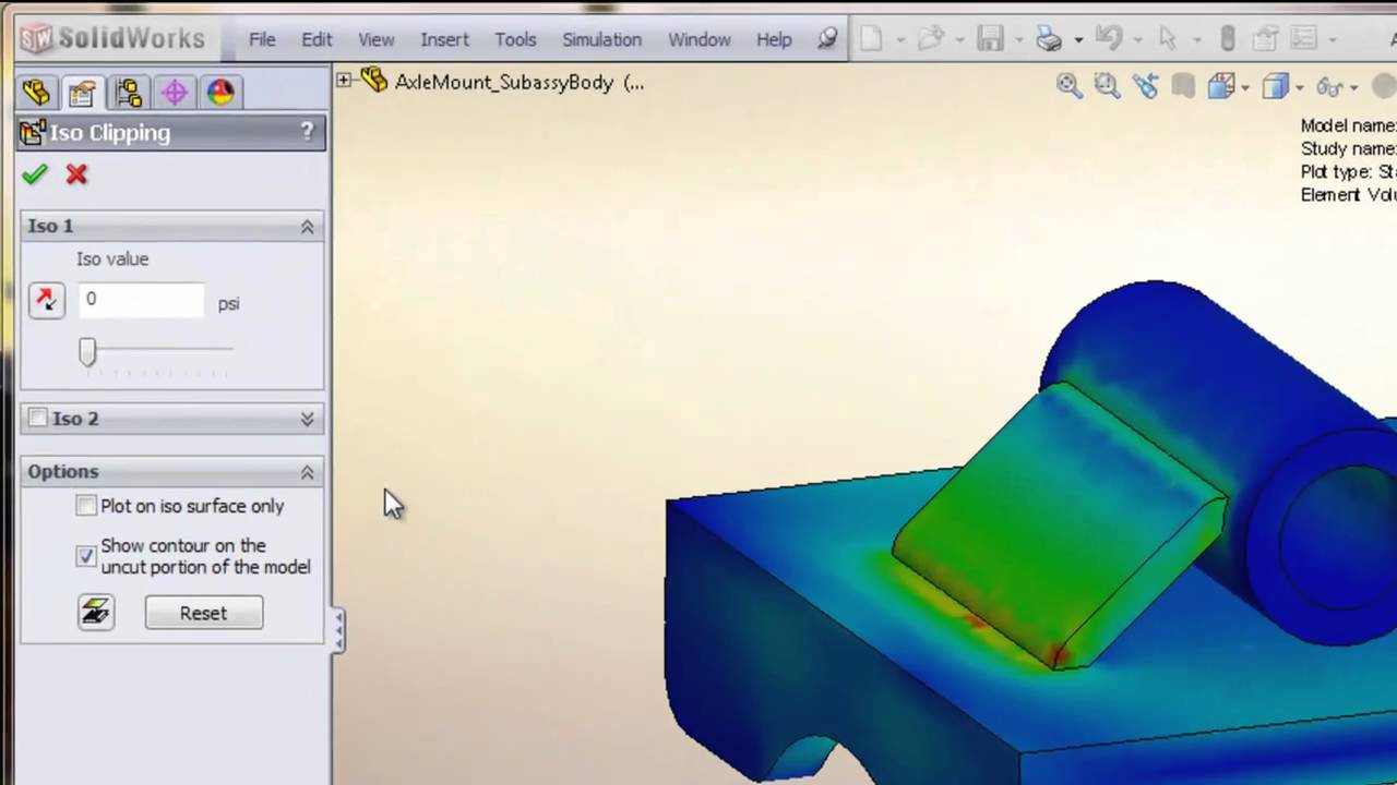 SolidWorks Simulation - Isosurfaces Utility - YouTube