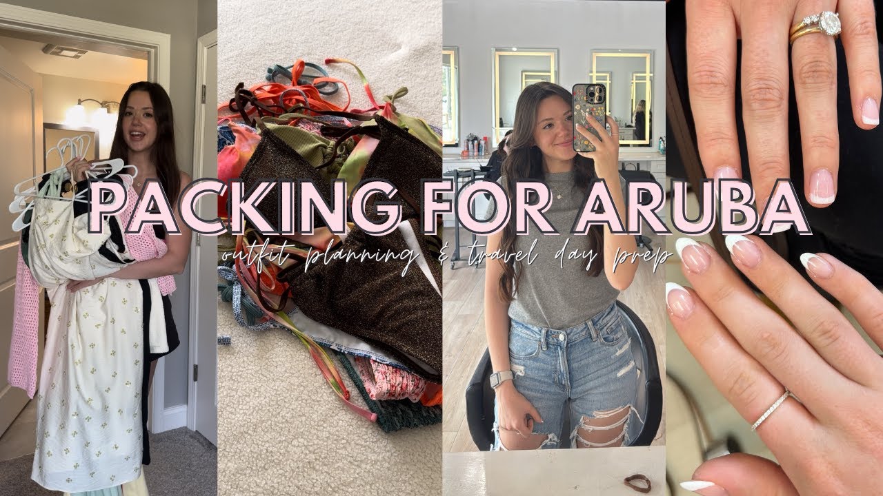 PACK WITH ME FOR ARUBA | outfits, essentials, & travel prep! - YouTube