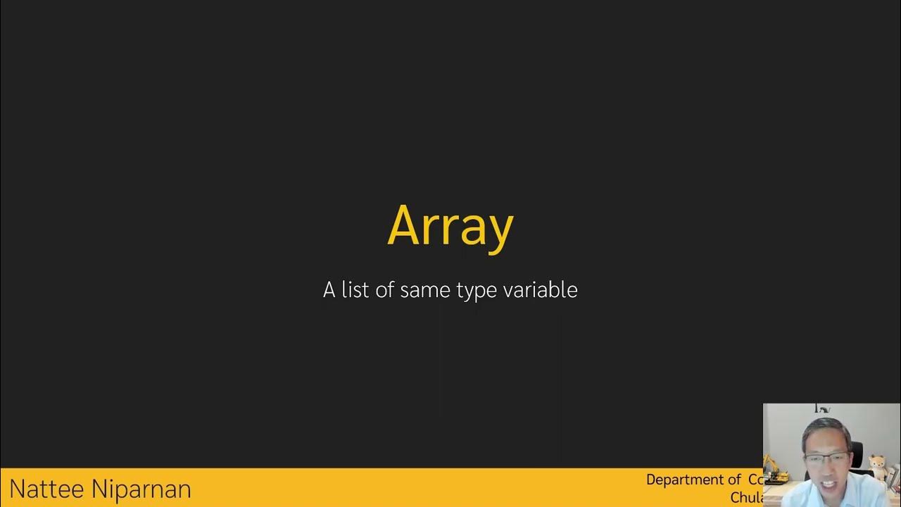 Computer Programming: 6-1 Array Introduction - YouTube